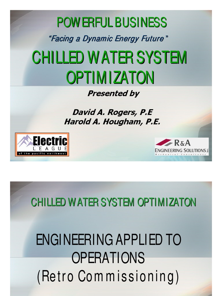 Chiller Optimization | PDF | Pump | Valve