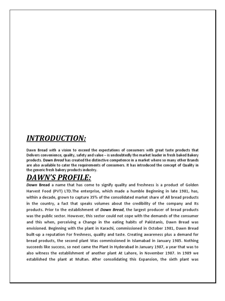 Dawn Project | PDF | Retail | Brand