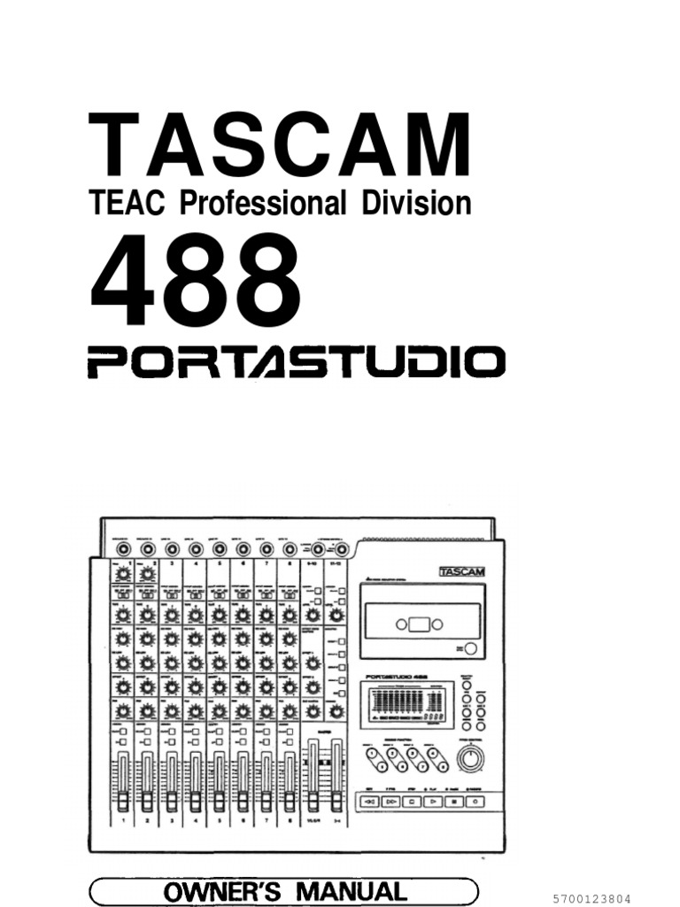 Tascam 488 Manual | PDF | Compact Cassette | Audio Engineering