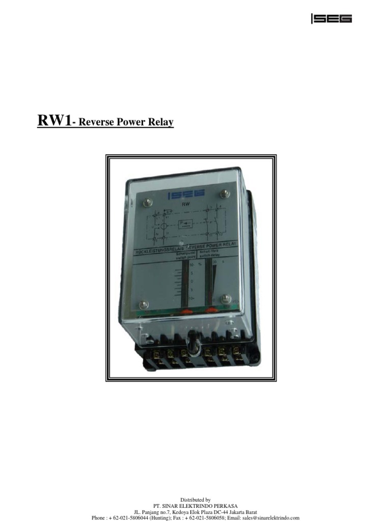 Relai Reverse Power | PDF | Relay | Transformer