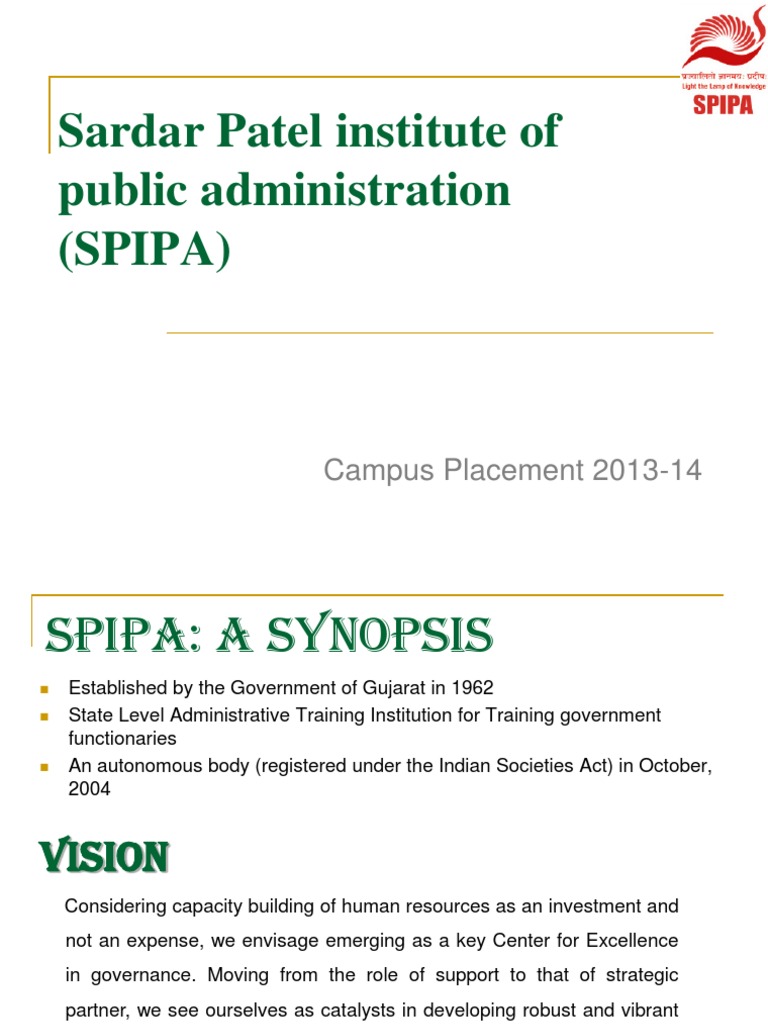 Spipa Placement | PDF | Gujarat | Governance