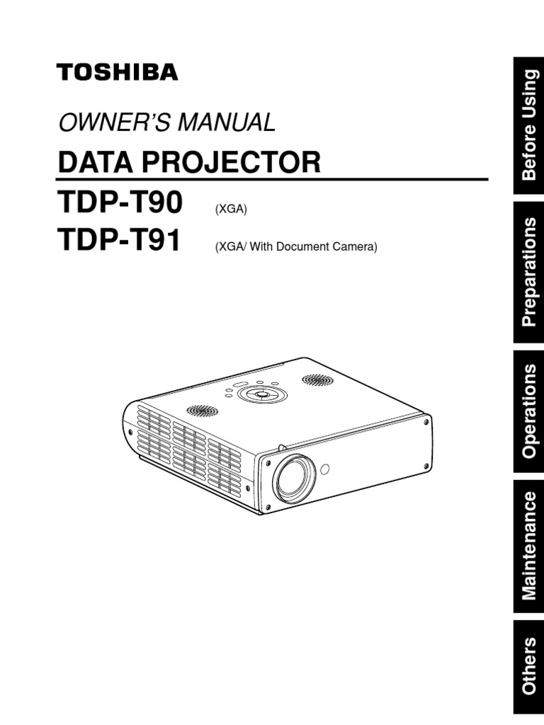 TDP-T90 TDP-T91: Data Projector | PDF | Computer Monitor ...