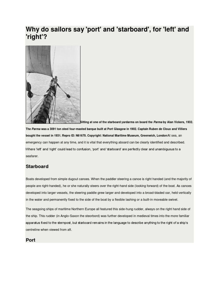 Port or STBD in Ship | Port And Starboard | Rudder