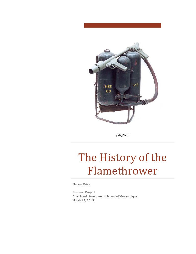 History and Impact of Flamethrowers | PDF | Wildfire | Hazards