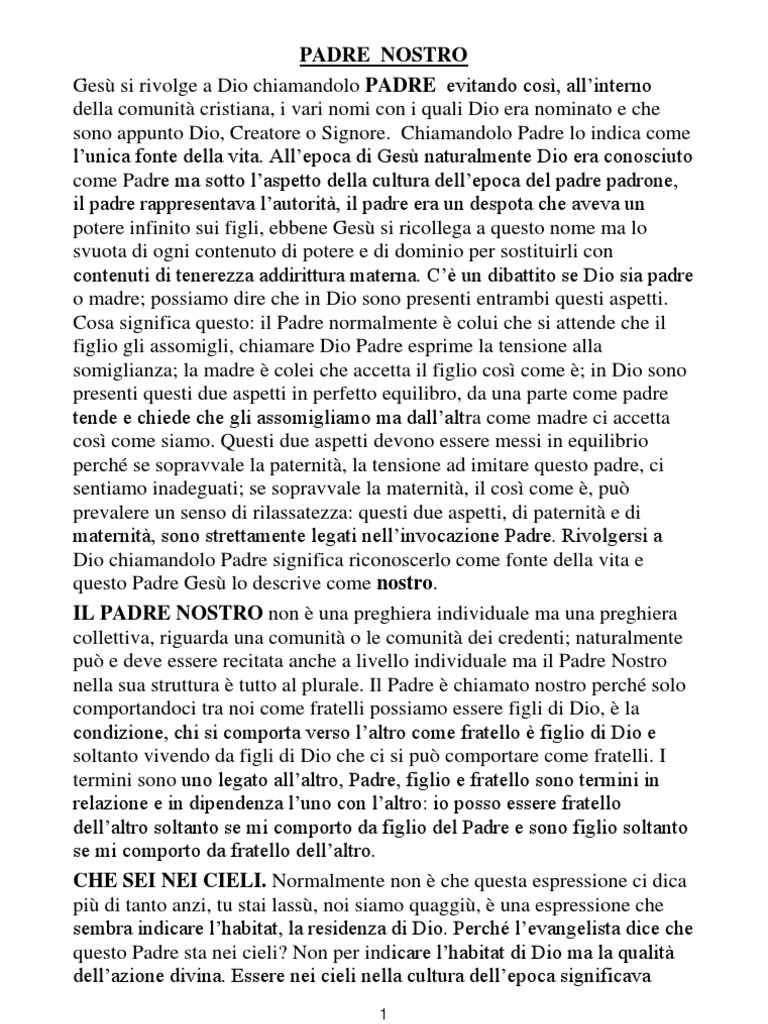 Padre Nostro | PDF