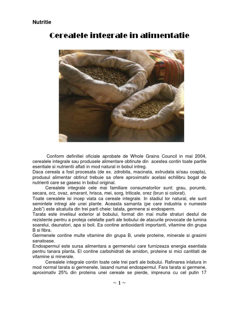 Cereale Integrale | PDF