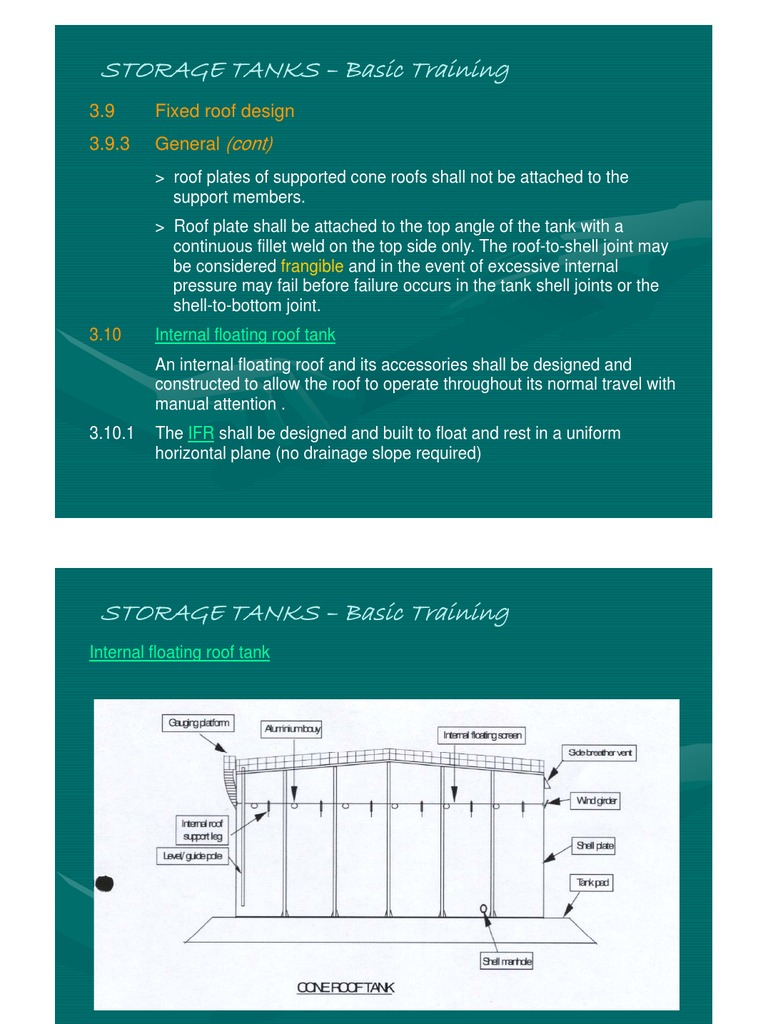 Storage Tank Roof Design Guide | PDF | Home & Garden | Technology ...