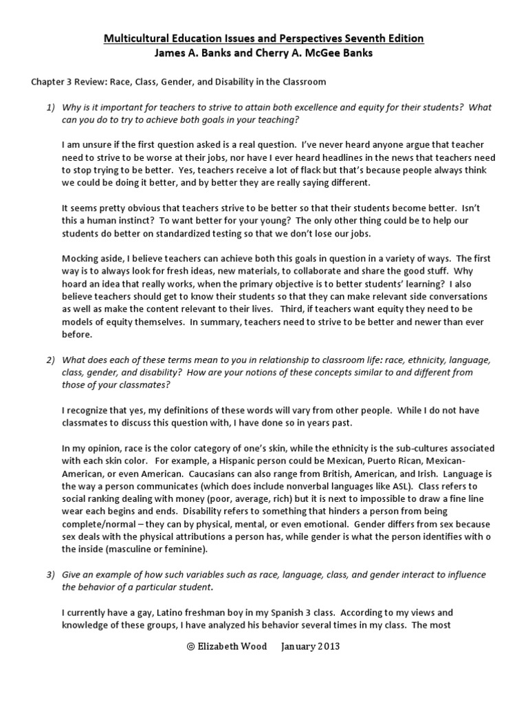 Multicultural Education Issues and Perspectives Seventh Edition ...