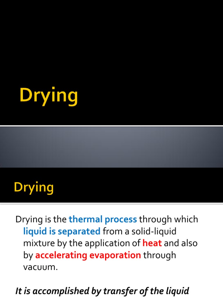 Principle and Mechanism of Drying | Download Free PDF | Humidity ...