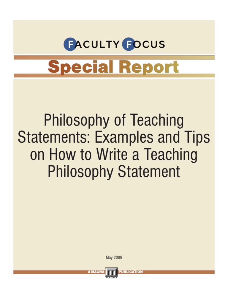 Teaching Philosophy Pdf Critical Thinking Teachers