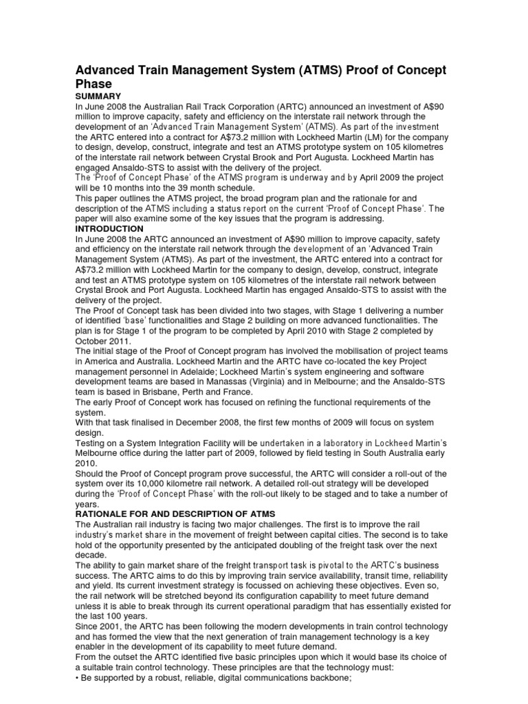 Advanced Train Management System Pdf Computer Network Rail Transport