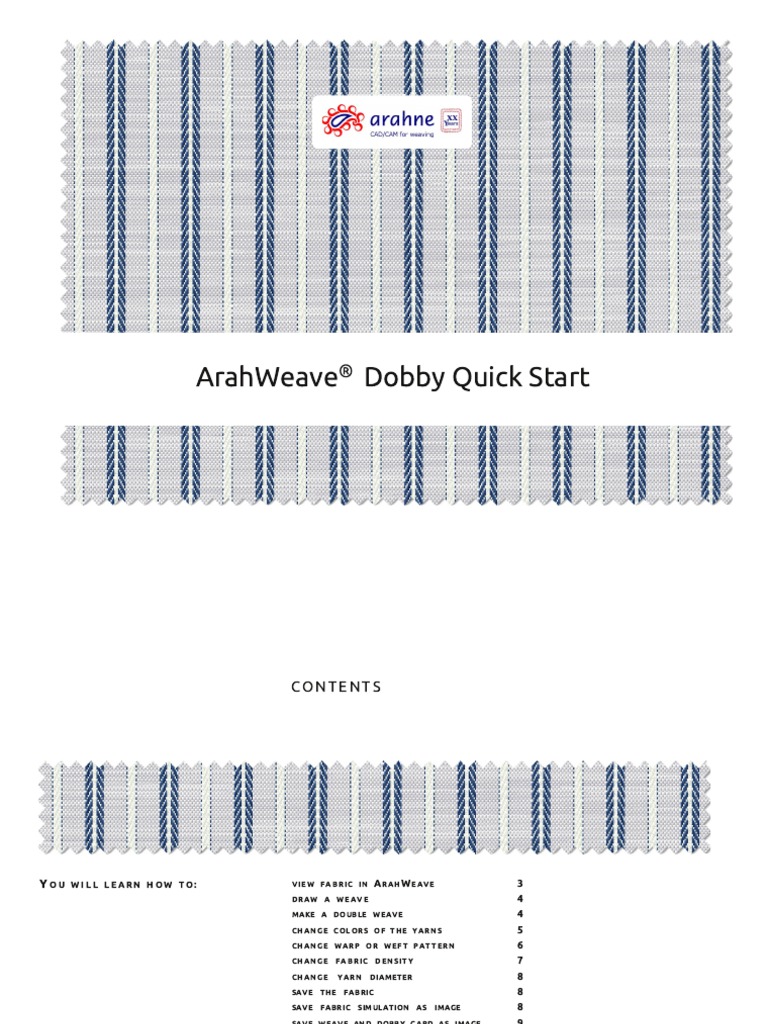 ArahWeave Dobby Quick Start | PDF | Weaving | Yarn