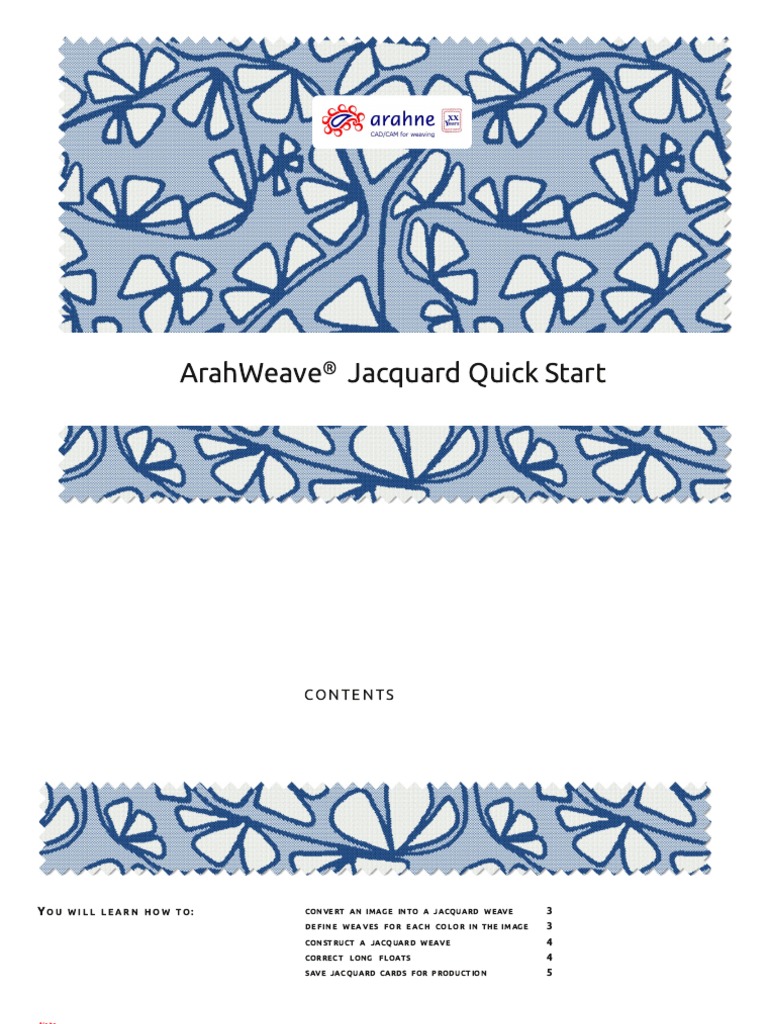 ArahWeave Jacquard Quick Start | PDF | Weaving | Loom