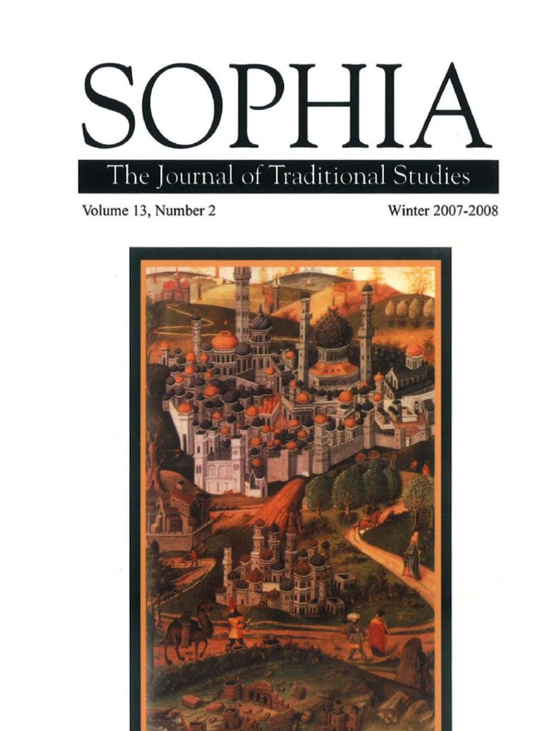 Sophia - Journal of Traditional Studies - Winter 2007 Issue | PDF ...