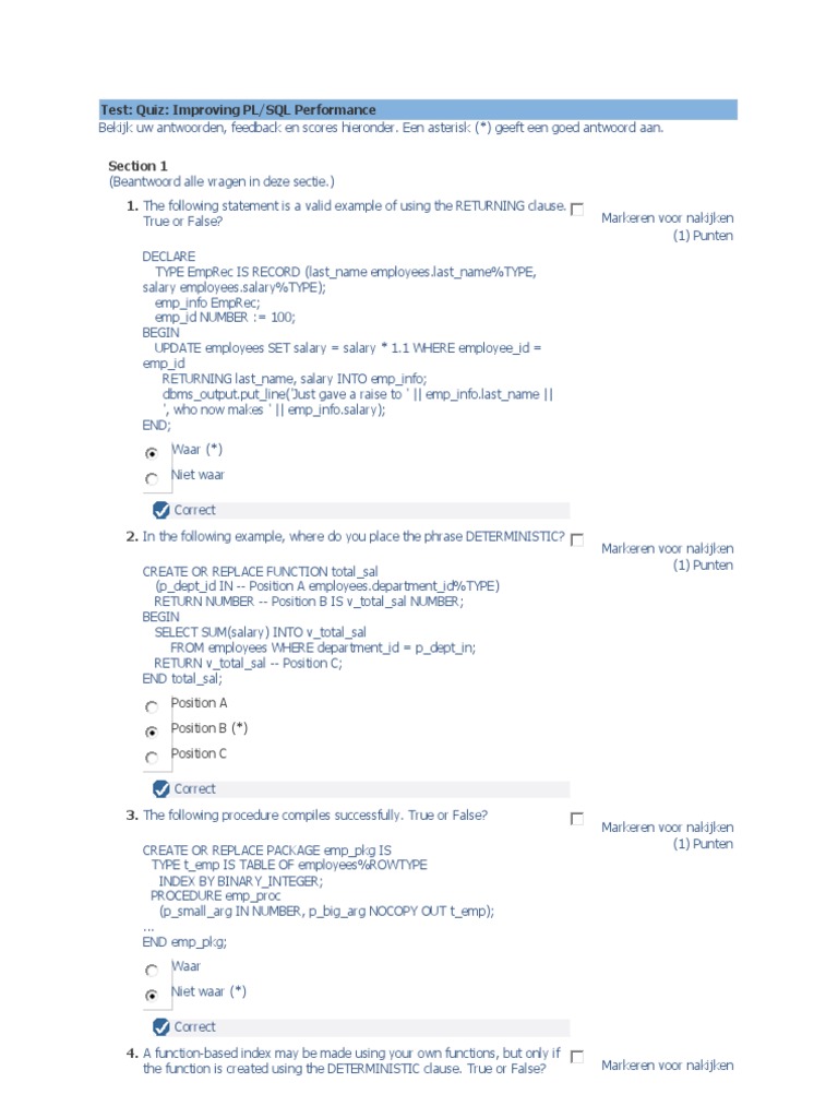 Section 12 Improving Pl Sql Performance Pdf Sql Data