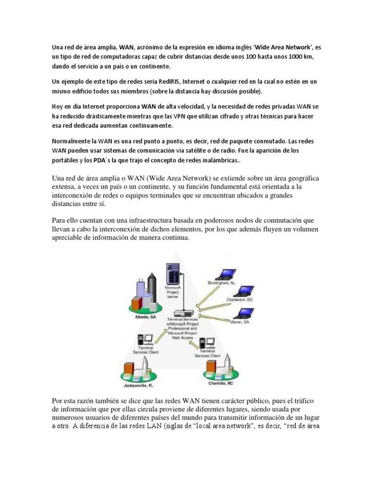 Una Red de Área Amplia | PDF | Red de área amplia | Topología de la red