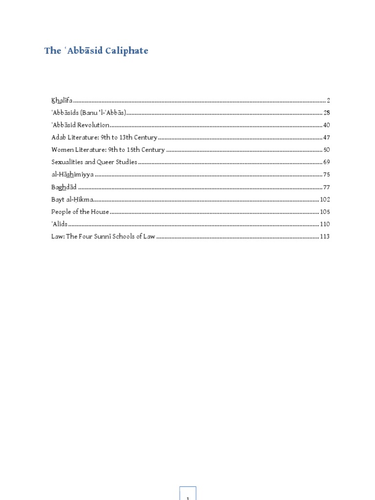 Overview of the ʿAbbāsid Caliphate | PDF | Caliphate | Muhammad