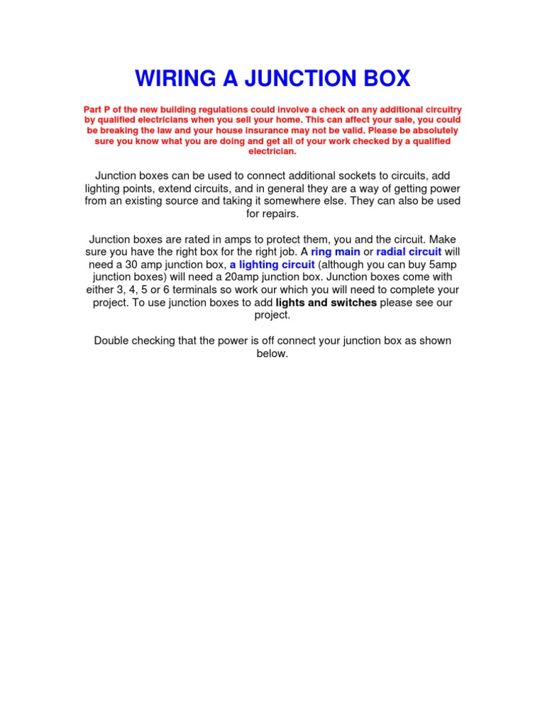 Wiring A Junction Box | PDF | Computers