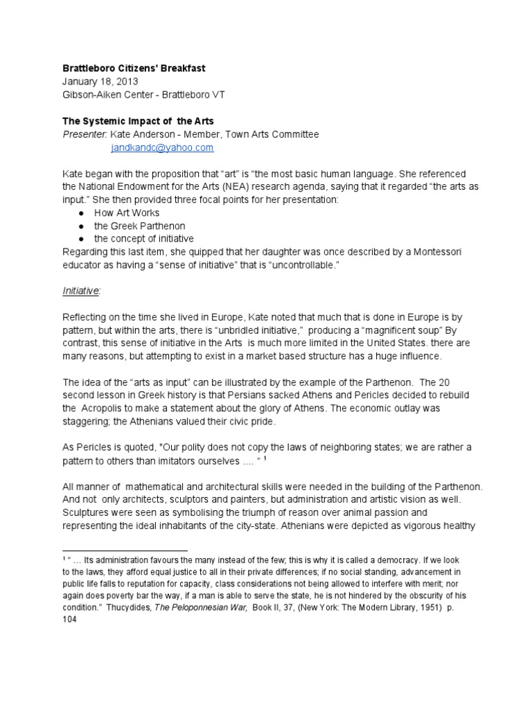 The Systemic Impact of The Arts | PDF | Science | Philosophical Science