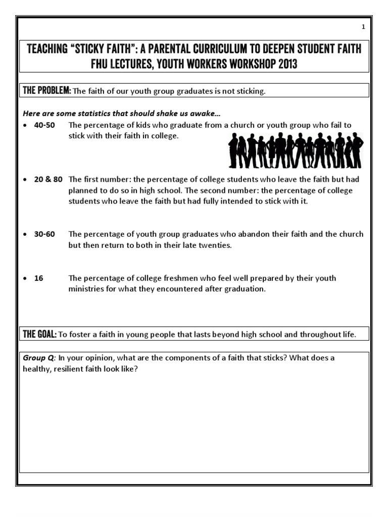 Teaching Sticky Faith Handout | PDF | Faith | Gospels
