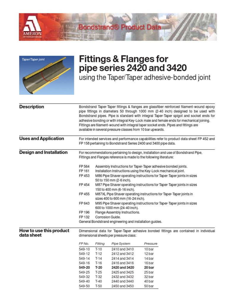 Bondstrand | PDF | Pipe (Fluid Conveyance) | Building Materials