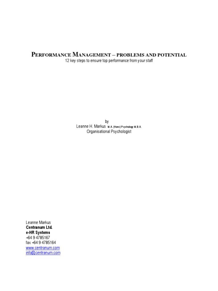 Employee Performance Management System | PDF | Performance Appraisal ...