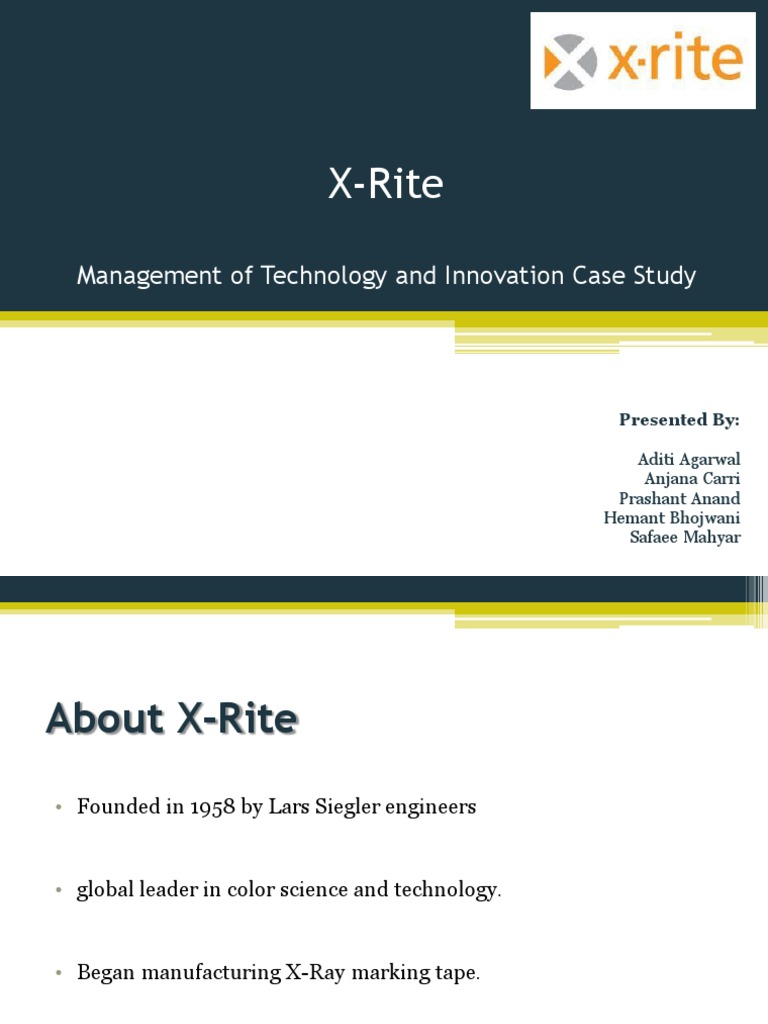 X Rite | PDF | Innovation | Mergers And Acquisitions