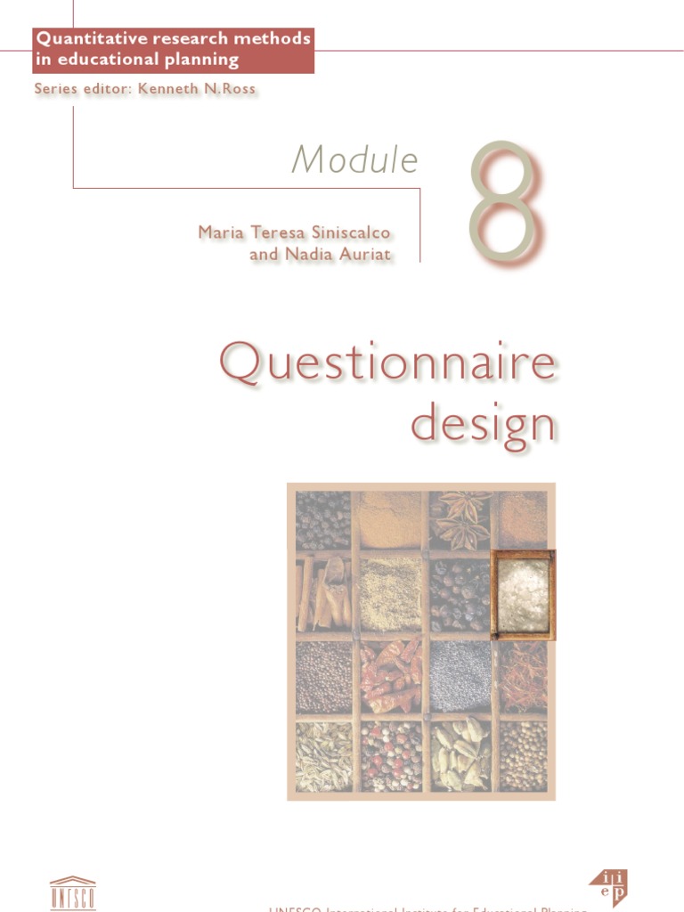 Questionnaire Design | PDF | Survey Methodology | Questionnaire