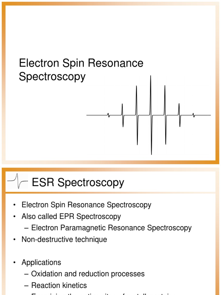 Epr Esr Intro | PDF | Electron Paramagnetic Resonance | Spectroscopy