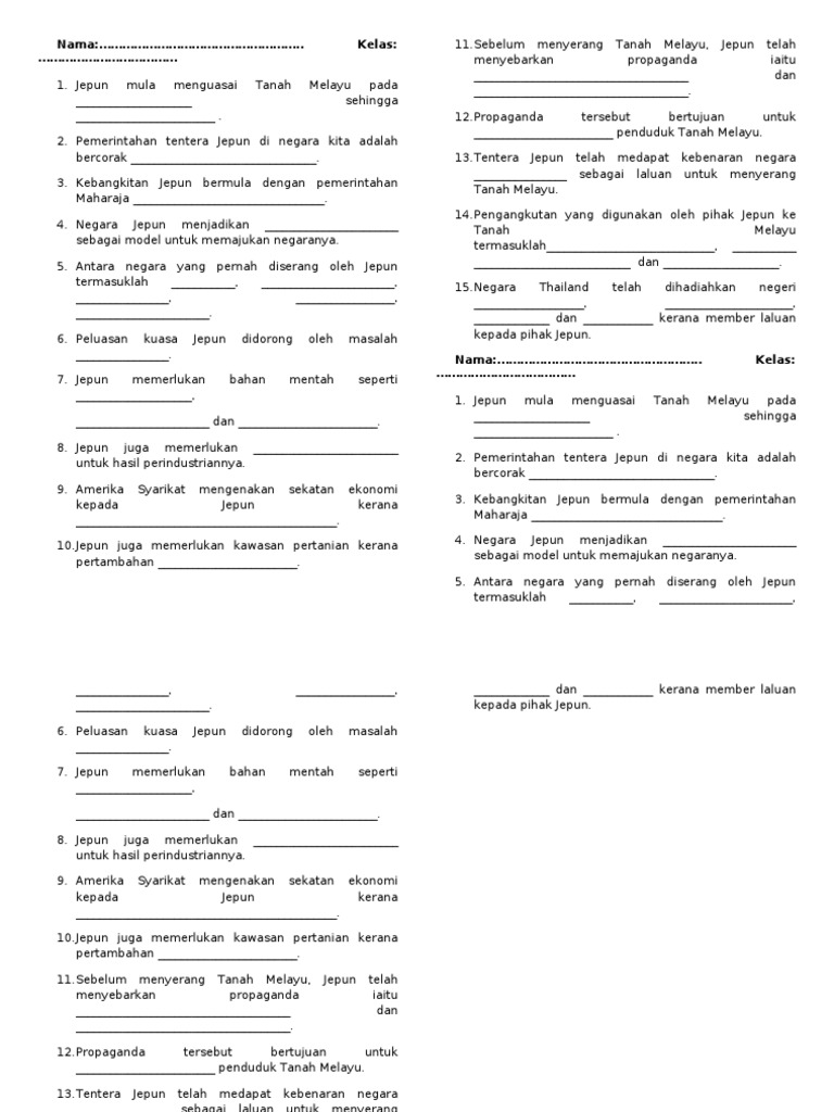 Abm Sejarah Tingkatan 3 | PDF