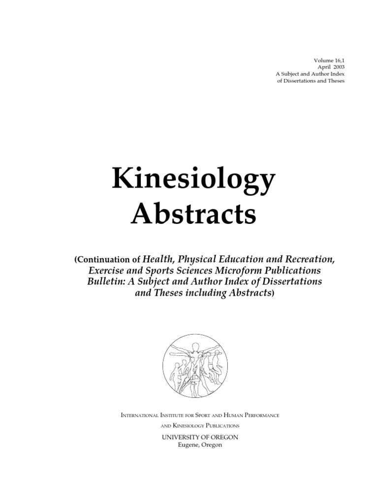 Kinesiology Abstracts PDF | PDF | Title Ix | Physical Education