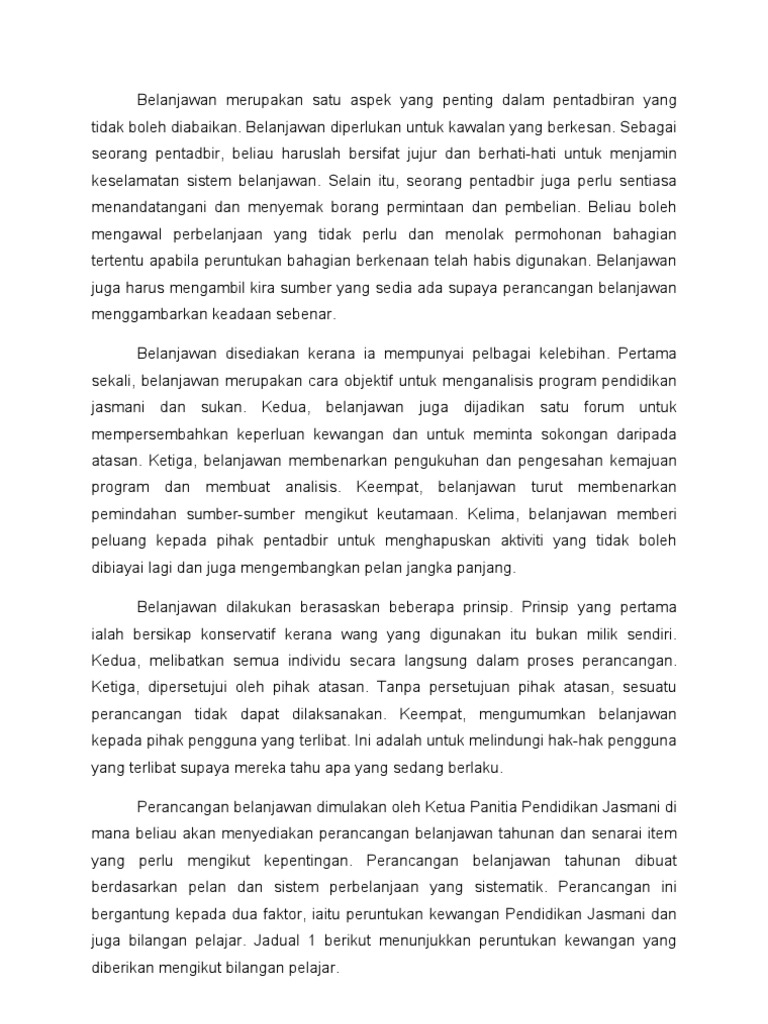 Perancangan Belanjawan | PDF