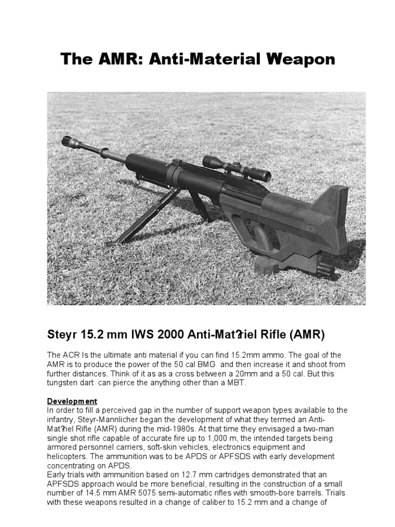 The AMR | Rifle | Ammunition | Free 30-day Trial | Scribd