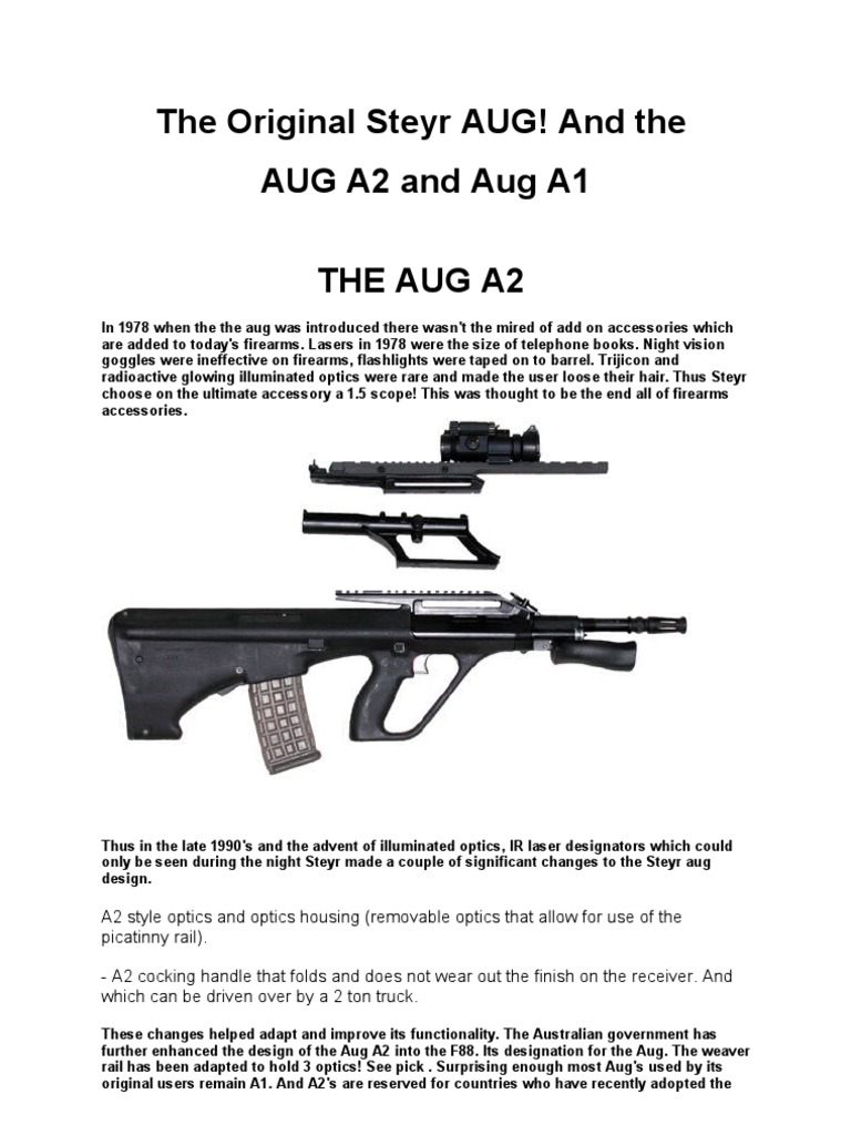 The Original Steyr AUG | PDF | Firearm Components | Rifle