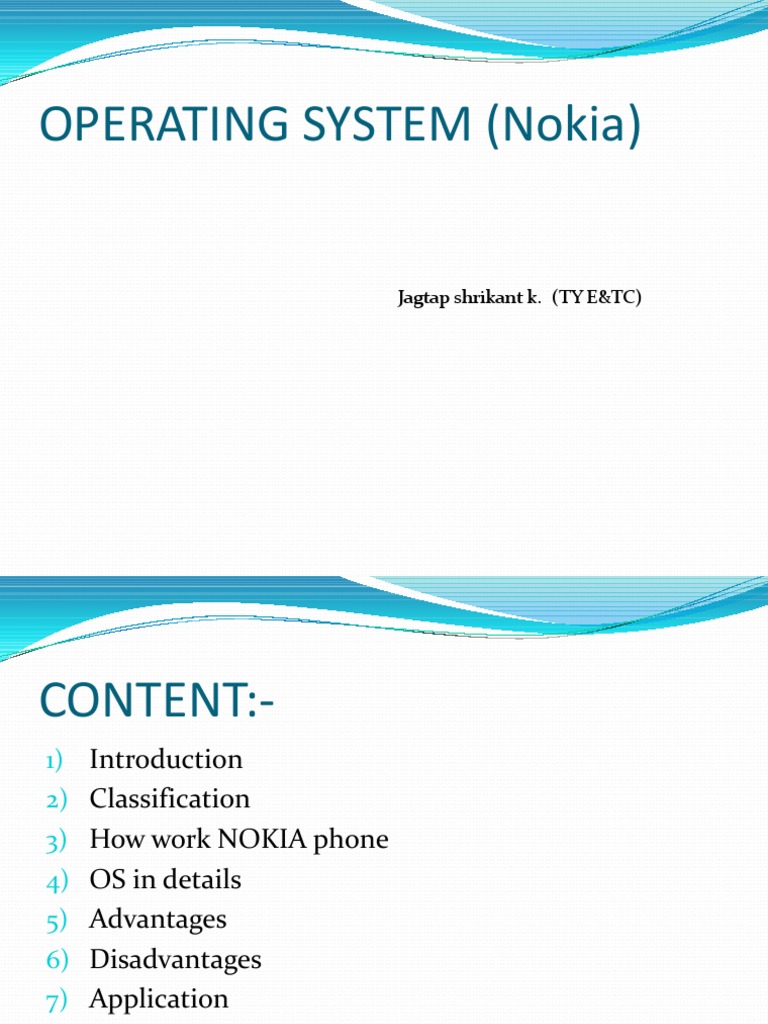 Nokia Operating Systems Overview | PDF