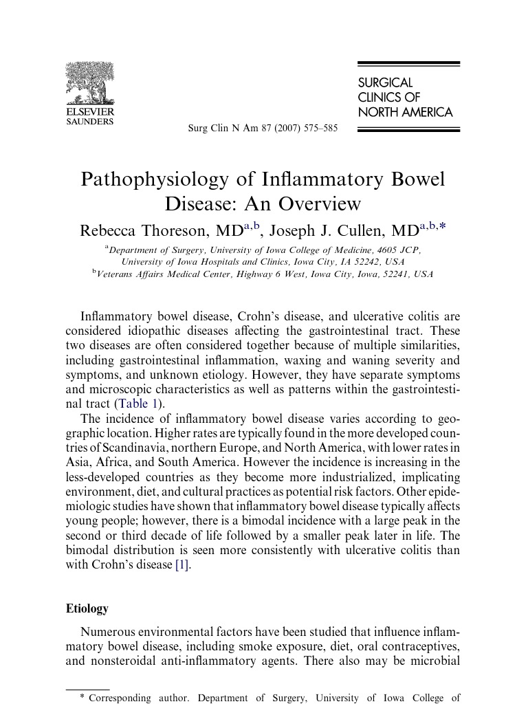Pathophysiology of IBD | PDF | Ulcerative Colitis | Crohn's Disease