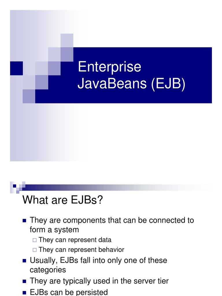 EJB Intro | PDF | Enterprise Java Beans | Computing