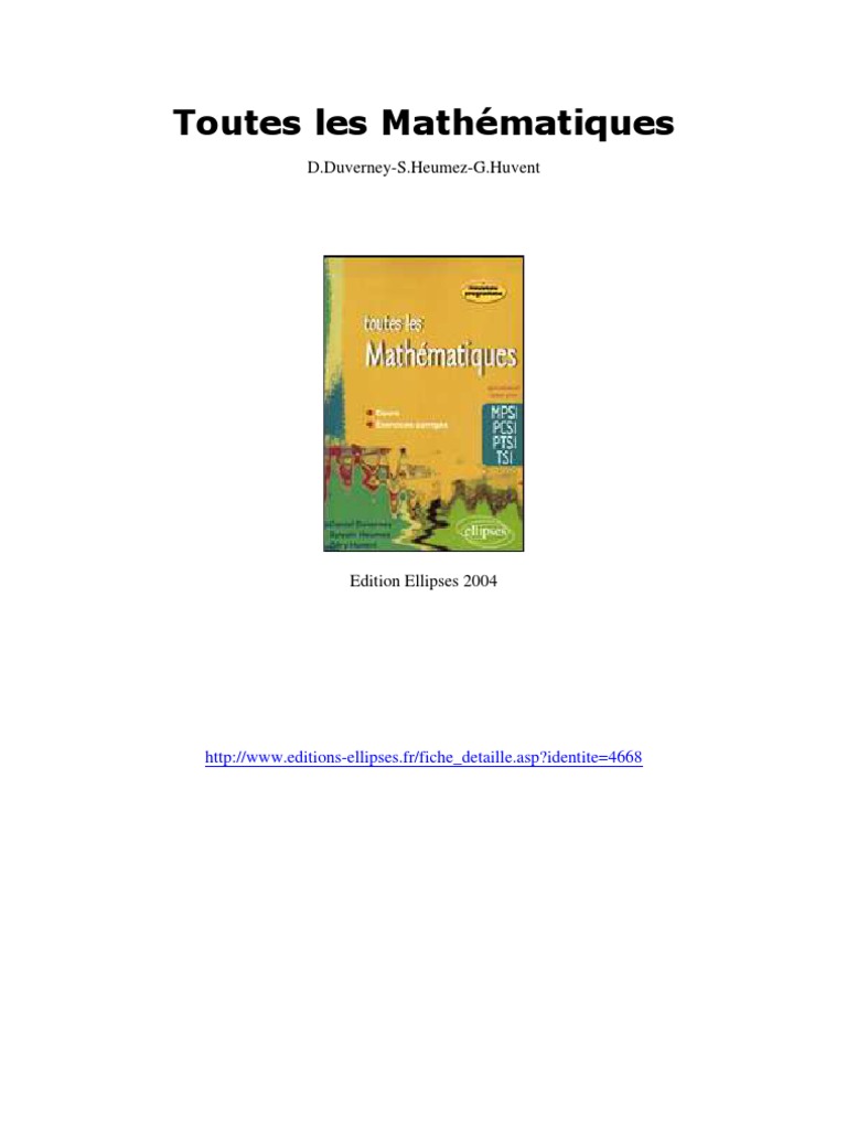 Analyse vectorielle et opérateurs mathématiques | PDF | Analyse ...