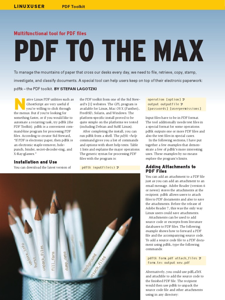 PDF To The Max: Multifunctional Tool For PDF Files | PDF | Portable ...