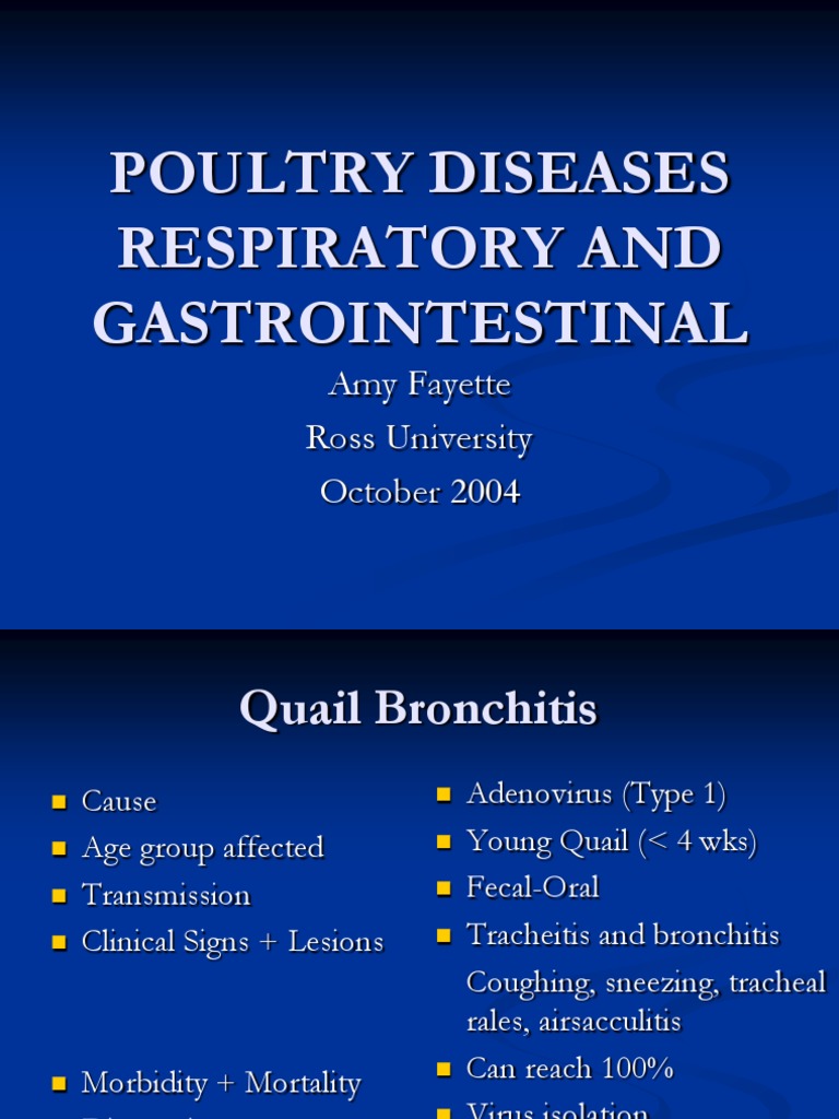 Poultry Diseases | Infection | Medical