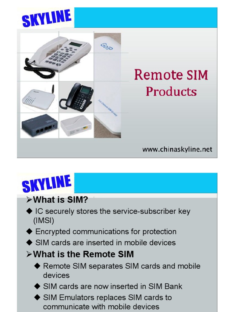 Remote SIM Presentation | Download Free PDF | Subscriber Identity ...