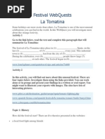 Pinnola Sub Lesson Plan 4 Tomatina | PDF | Entertainment Events | Festival