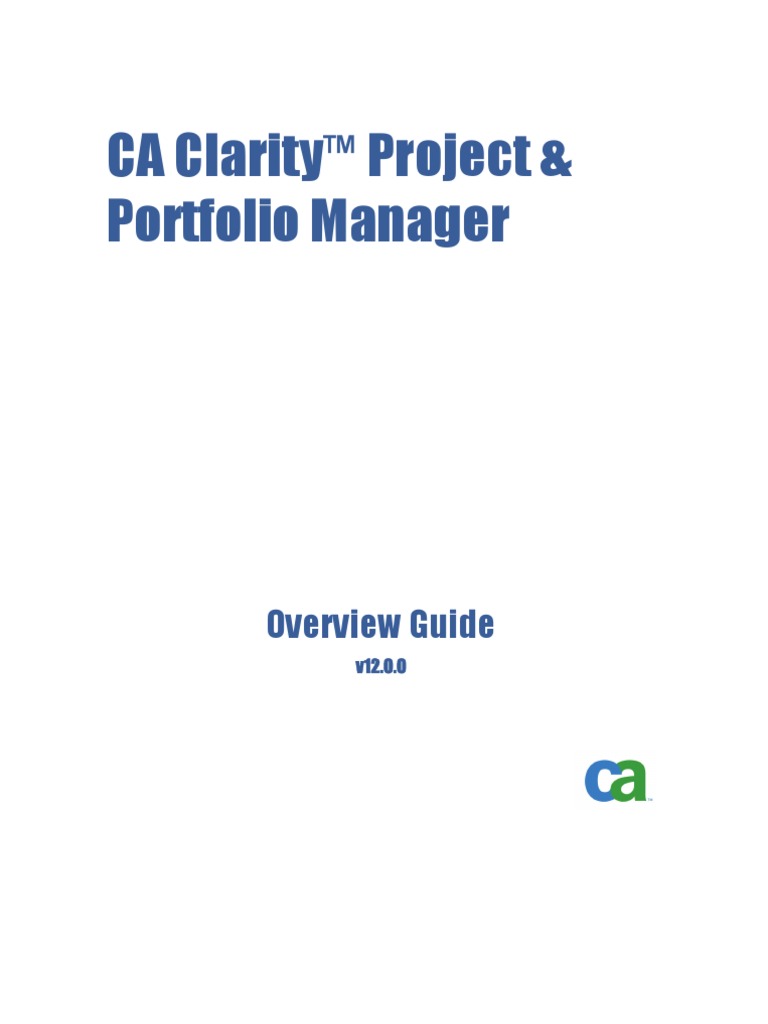 Clarity PPM Guide | PDF | Project Management | Risk Management