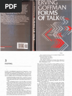 Goffman's Footing in Social Interactions | PDF | Attention | Communication
