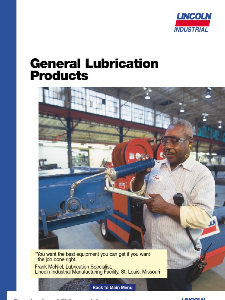 Lincoln - General Lubrication Products | PDF | Pump | Pipe (Fluid ...