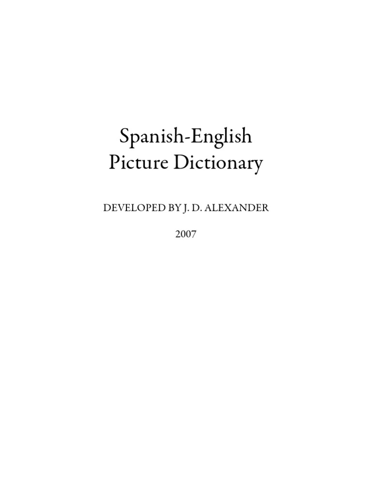 Picture Dictionary | Download Free PDF | English Language | Reading ...