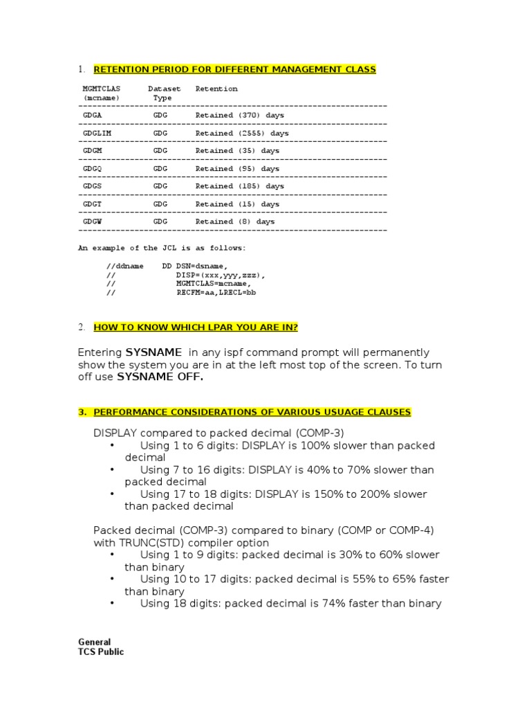 Mainframe Tips Part 1 | PDF | Computing | Software Development