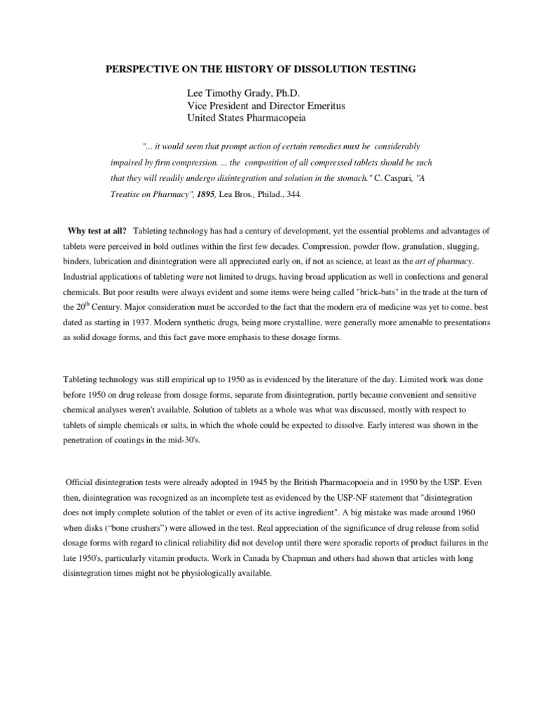 Dissolution Testing | PDF