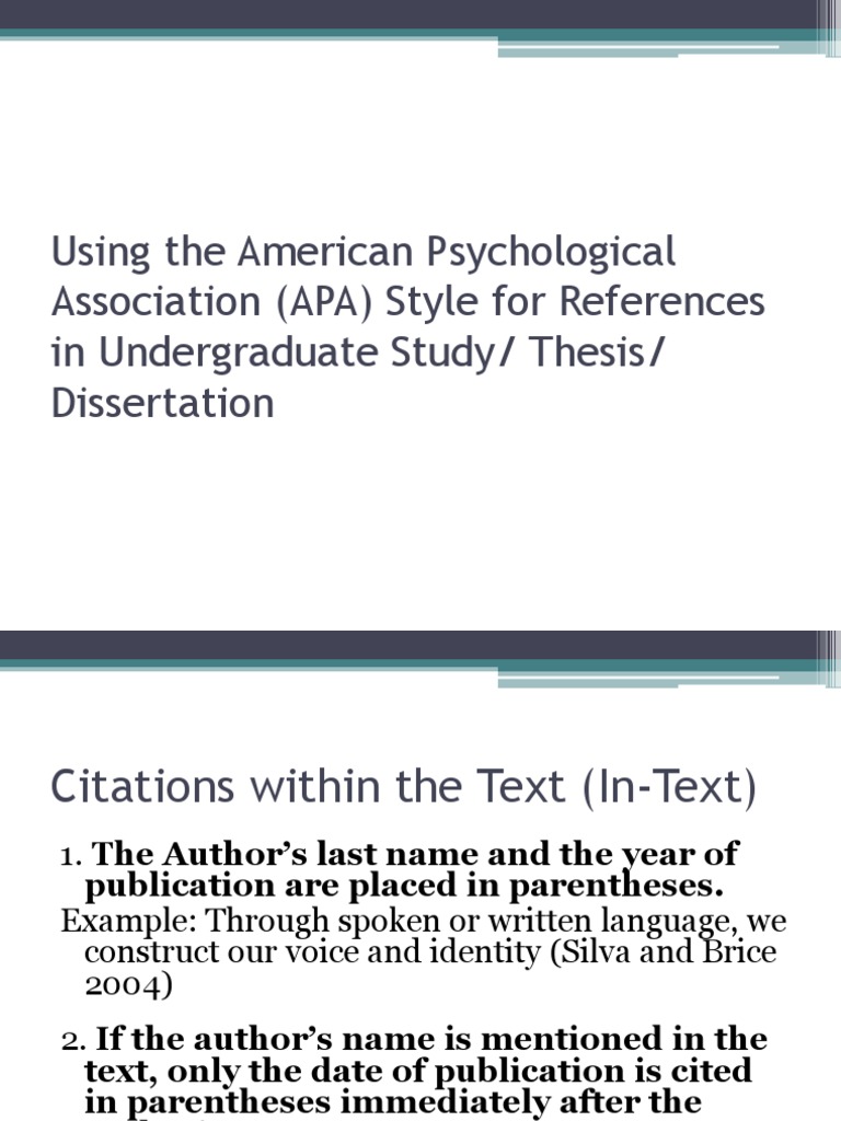 APA Citation | PDF | Citation | Writing