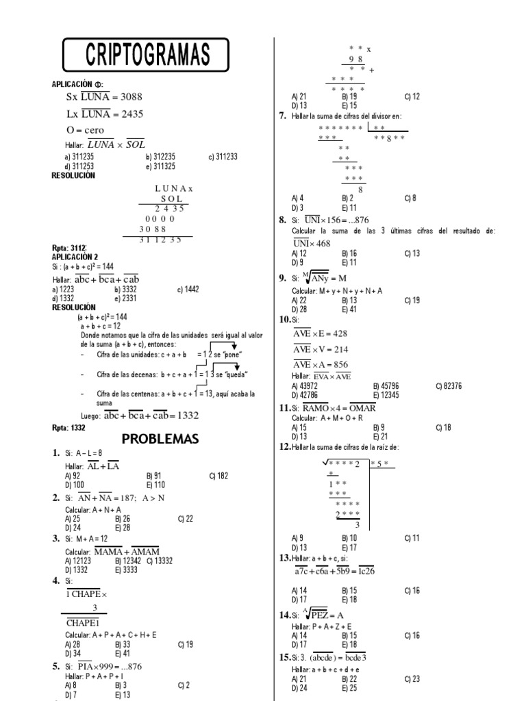 Criptogramas | PDF